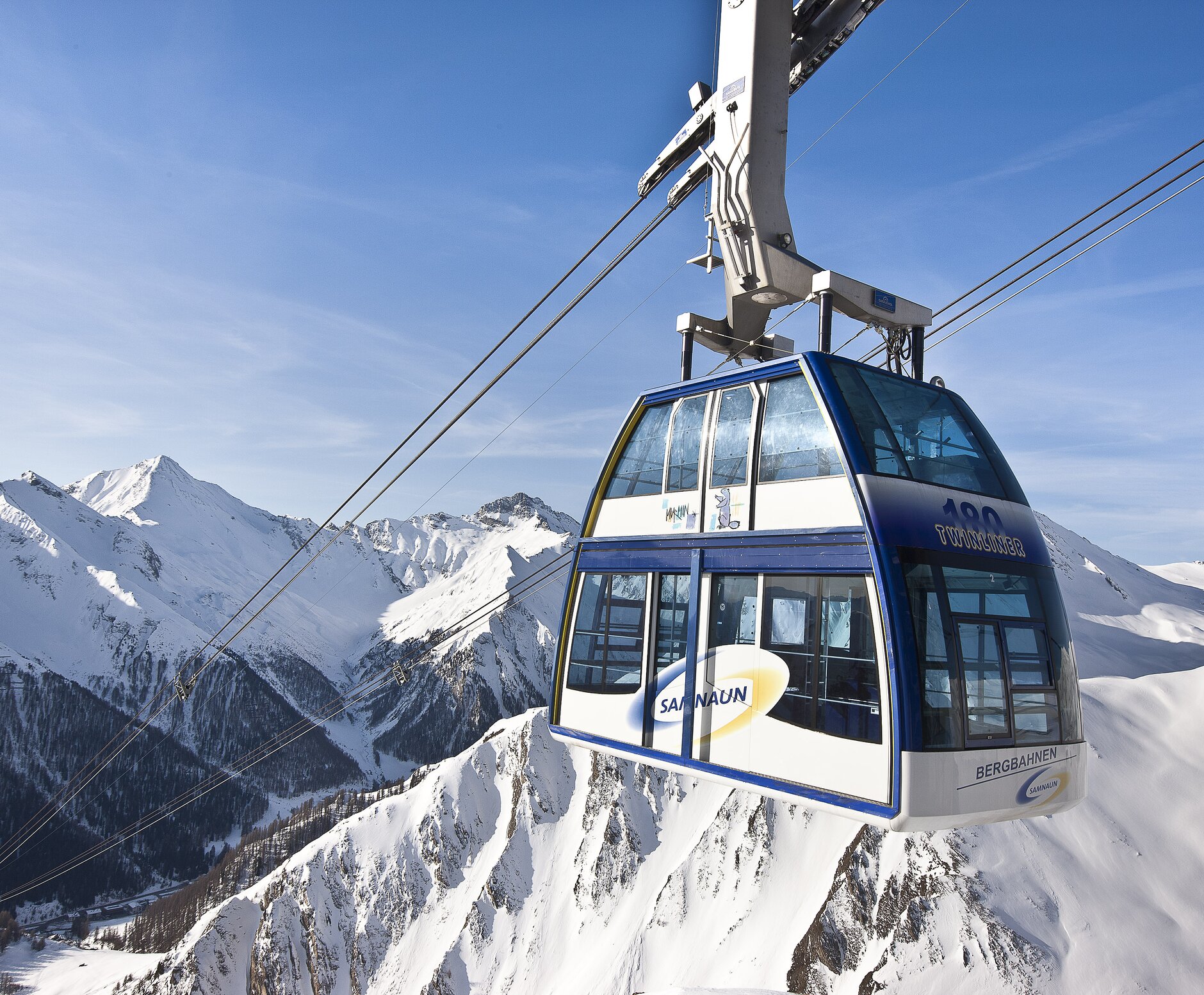 Panorama-Seilbahn: die Twinliner Samnaun L1 | Ischgl